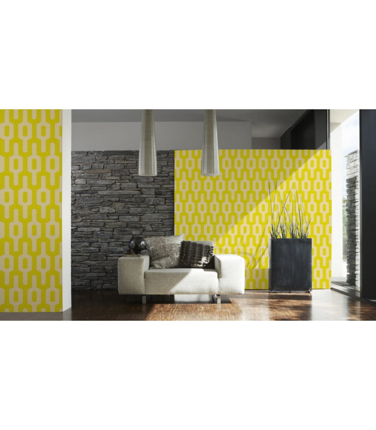 Tapeta geometryczny wzór żółta MHT0-124